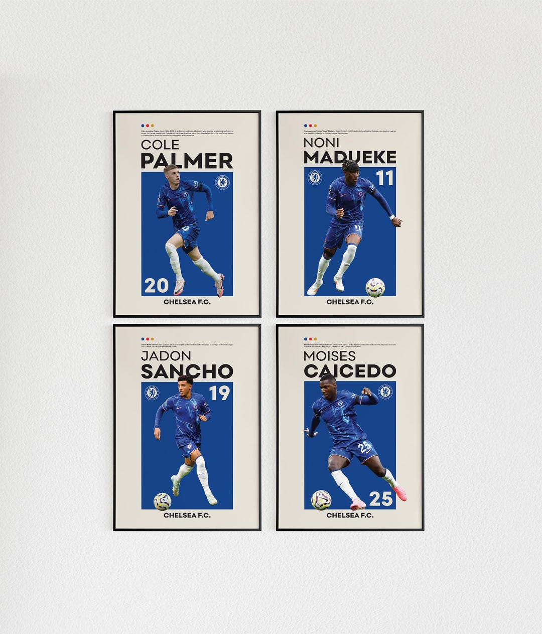 Chelsea Poster Gift Set of 4 Bundle, Chelsea Poster Set of 4, Chelsea ...