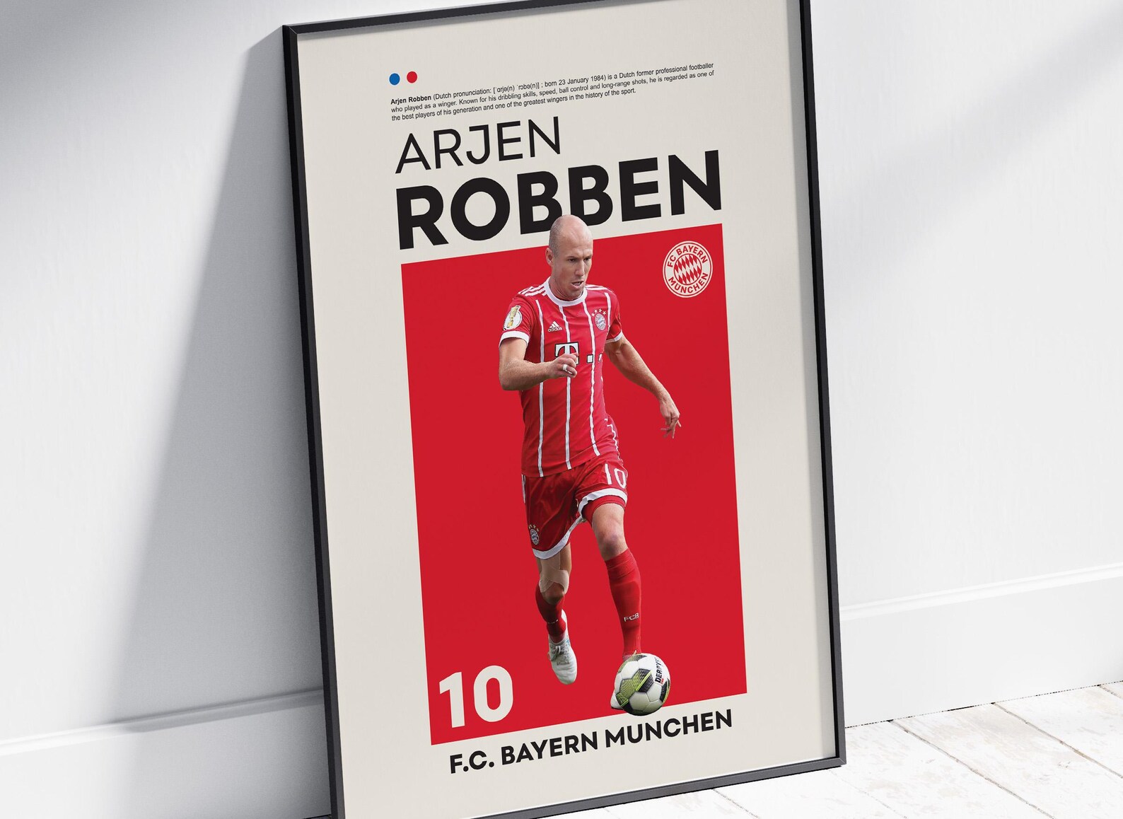 Arjen Robben Poster, Bayern Munchen Poster, Arjen Robben Print Art ...