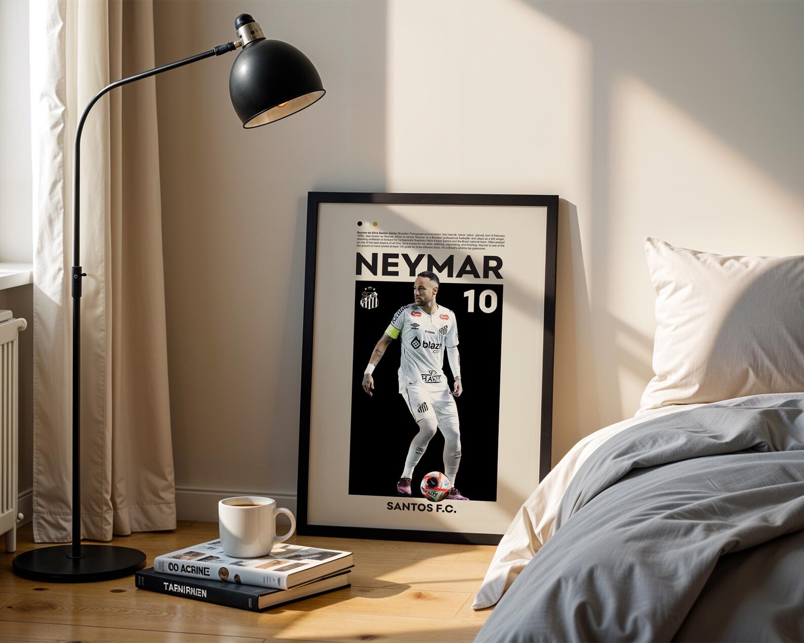 Neymar Poster, Santos Poster, Neymar Print Art, Gift Poster, Brazilian ...