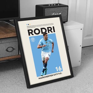 Rodri Poster, Manchester City Poster, Rodri Print Art, Gift Poster ...