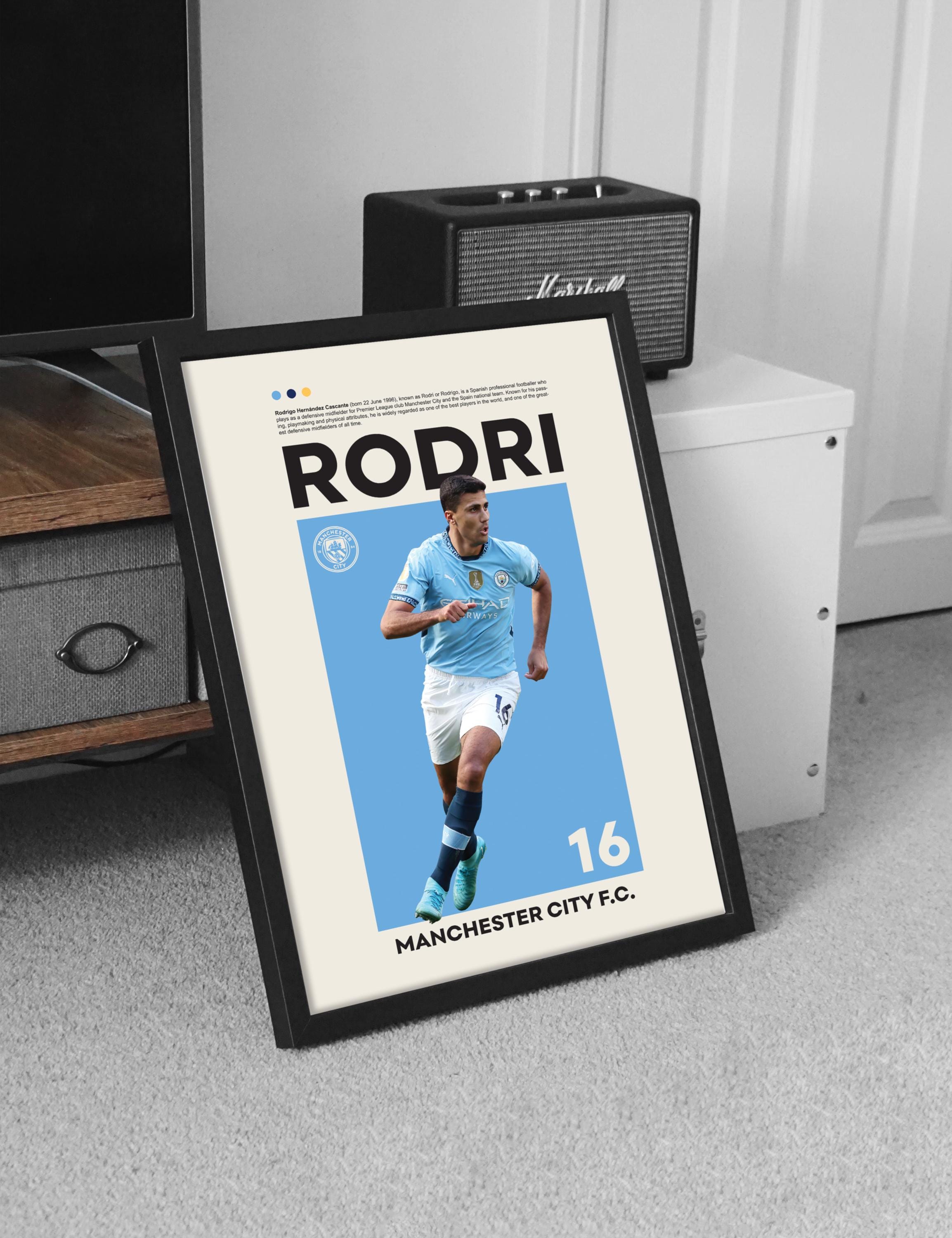Rodri Poster, Manchester City Poster, Rodri Print Art, Gift Poster ...
