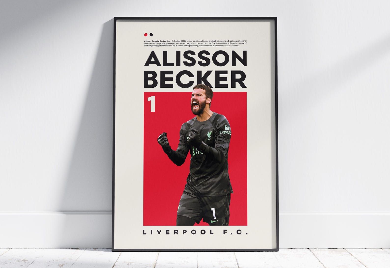 Alisson Becker Poster, Liverpool Poster, Alisson Becker Print Art, Gift ...