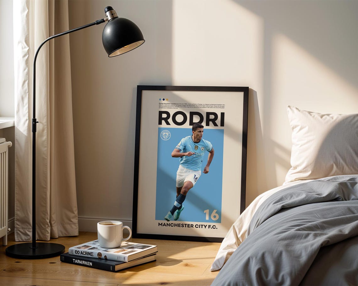 Rodri Poster, Manchester City Poster, Rodri Print Art, Gift Poster ...