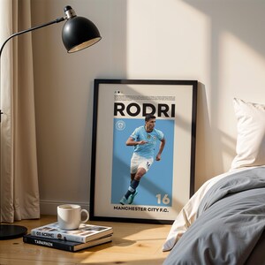 Rodri Poster, Manchester City Poster, Rodri Print Art, Gift Poster ...