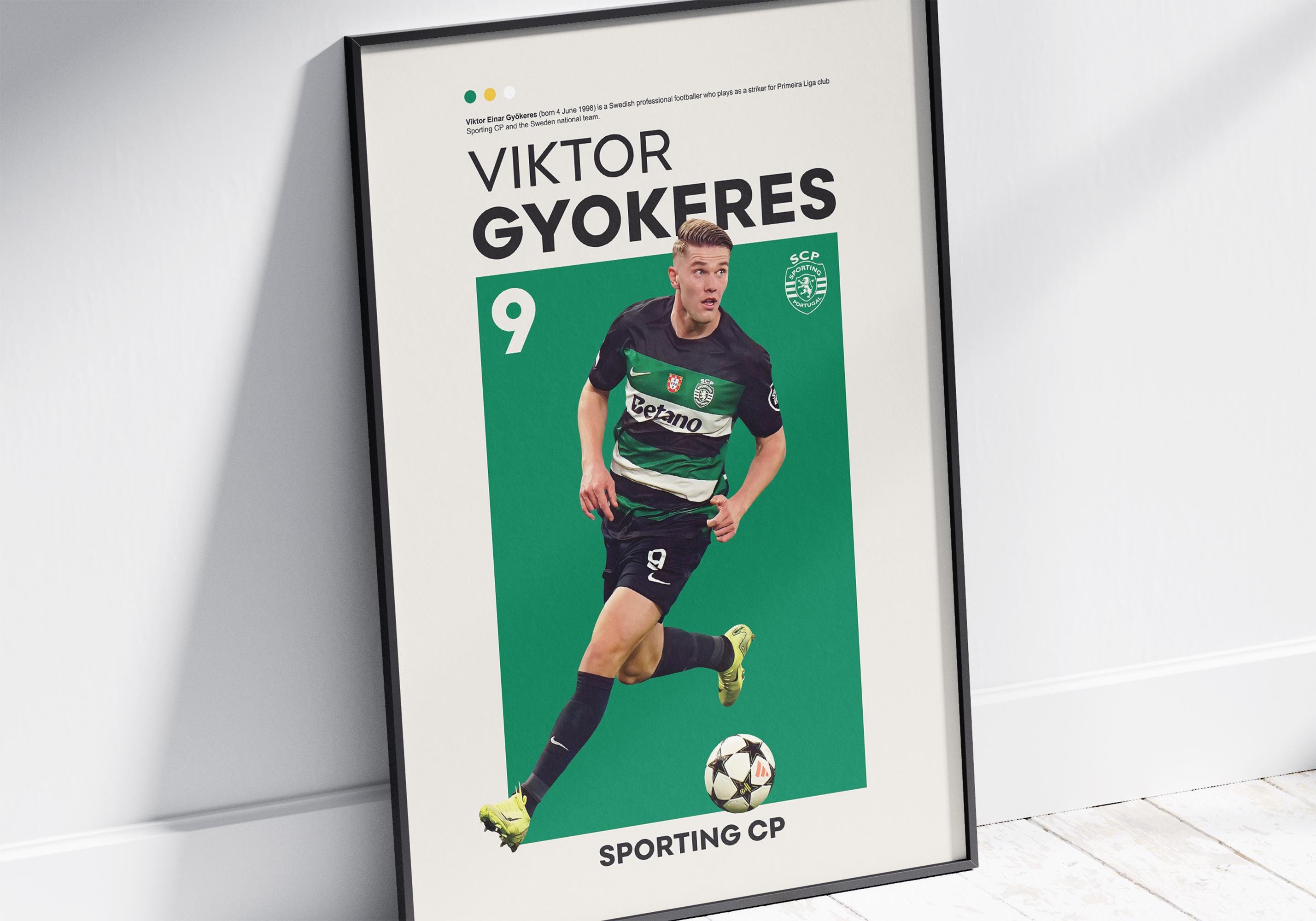 Viktor Gyokeres Poster, Sporting CP Poster, Viktor Gyokeres Print Art ...