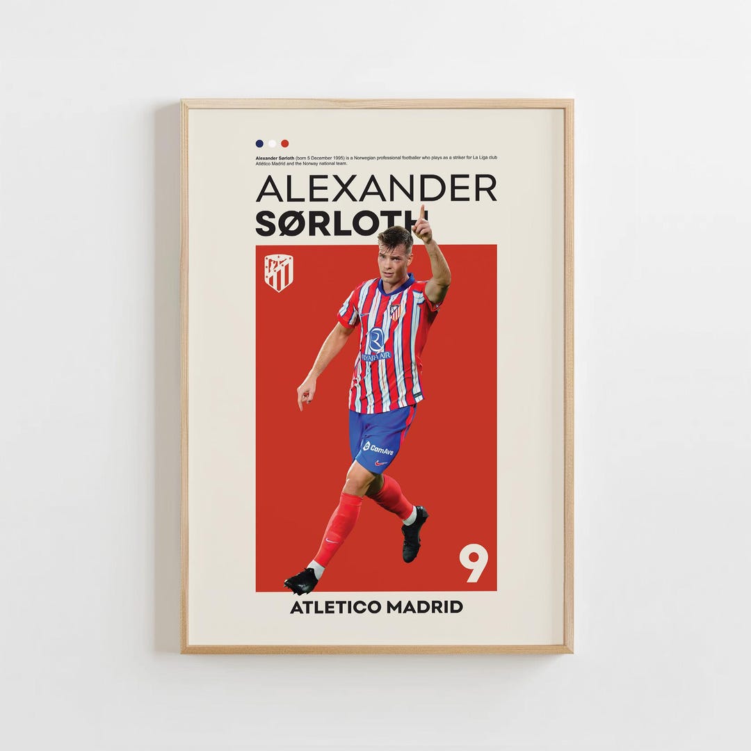 Alexander Sorloth Poster, Atletico Madrid Poster, Alexander Sorloth ...