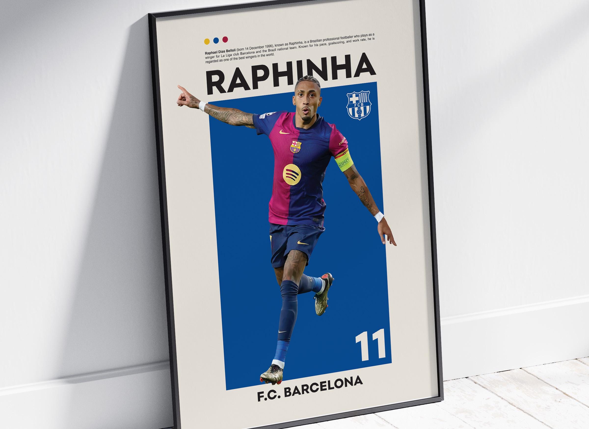Raphinha Poster, Barcelona Poster, Raphinha Print Art, Gift Poster ...