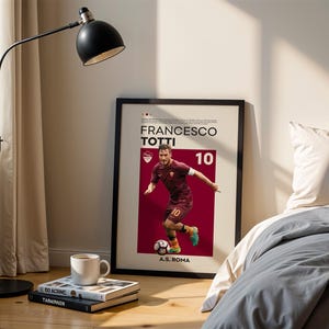 Francesco Totti Poster, Roma Poster, Francesco Totti Print Art, Gift ...