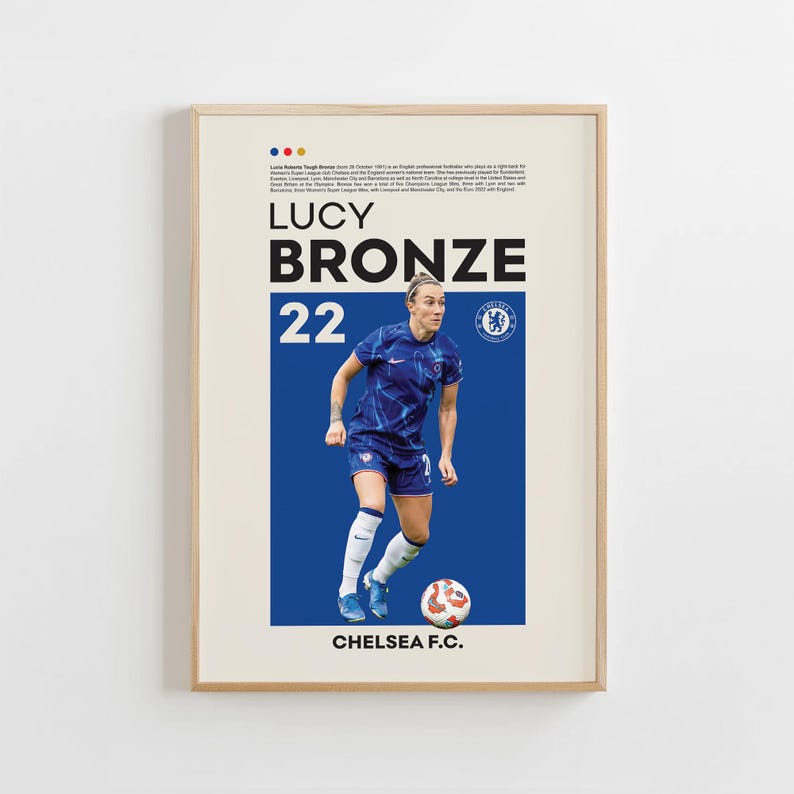 Lucy Bronze Poster, Chelsea Poster, Lucy Bronze, Print Art, Gift Poster ...