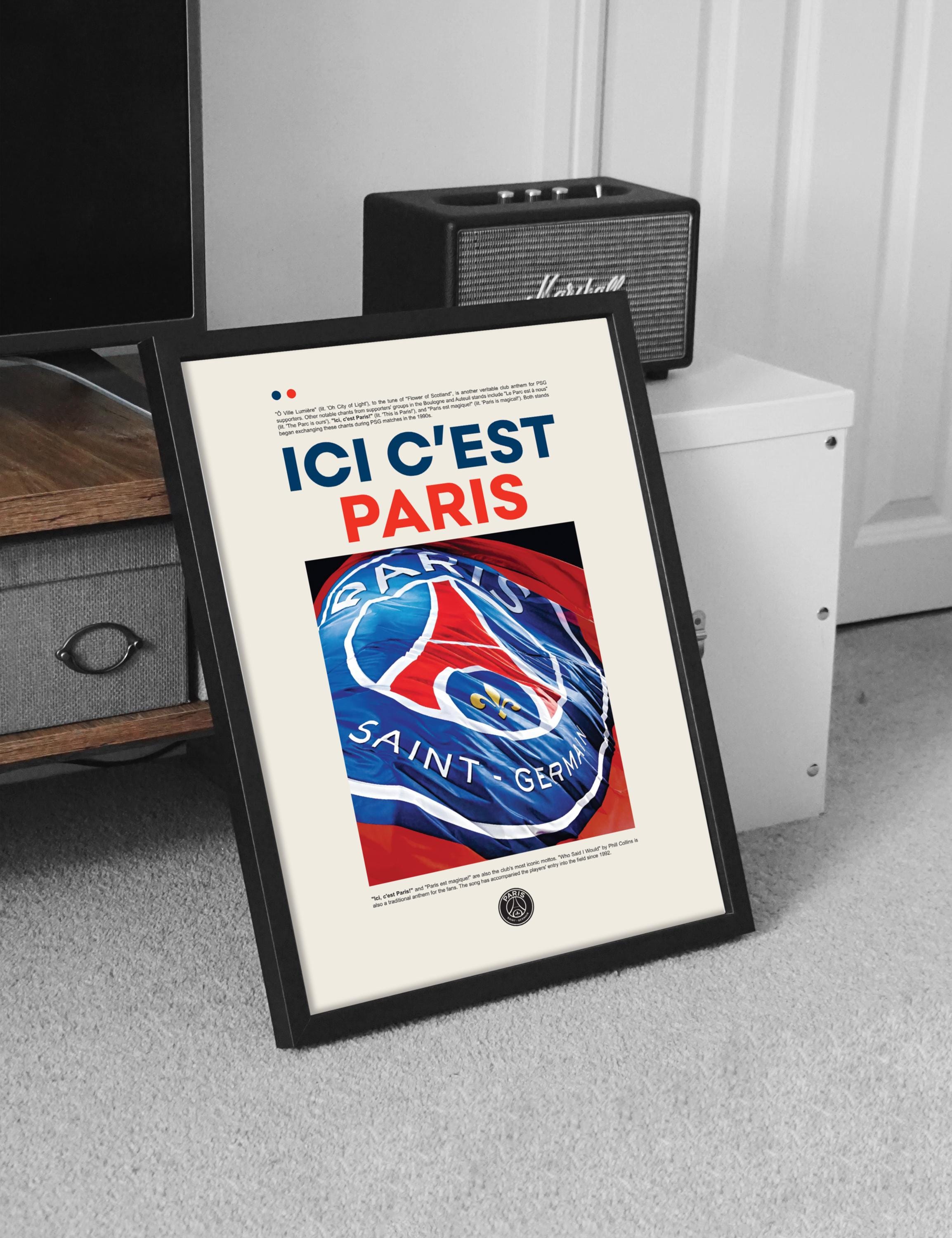 Paris Saint-germain Poster, Ici C'est Paris Poster, Decor of PSG Fun ...