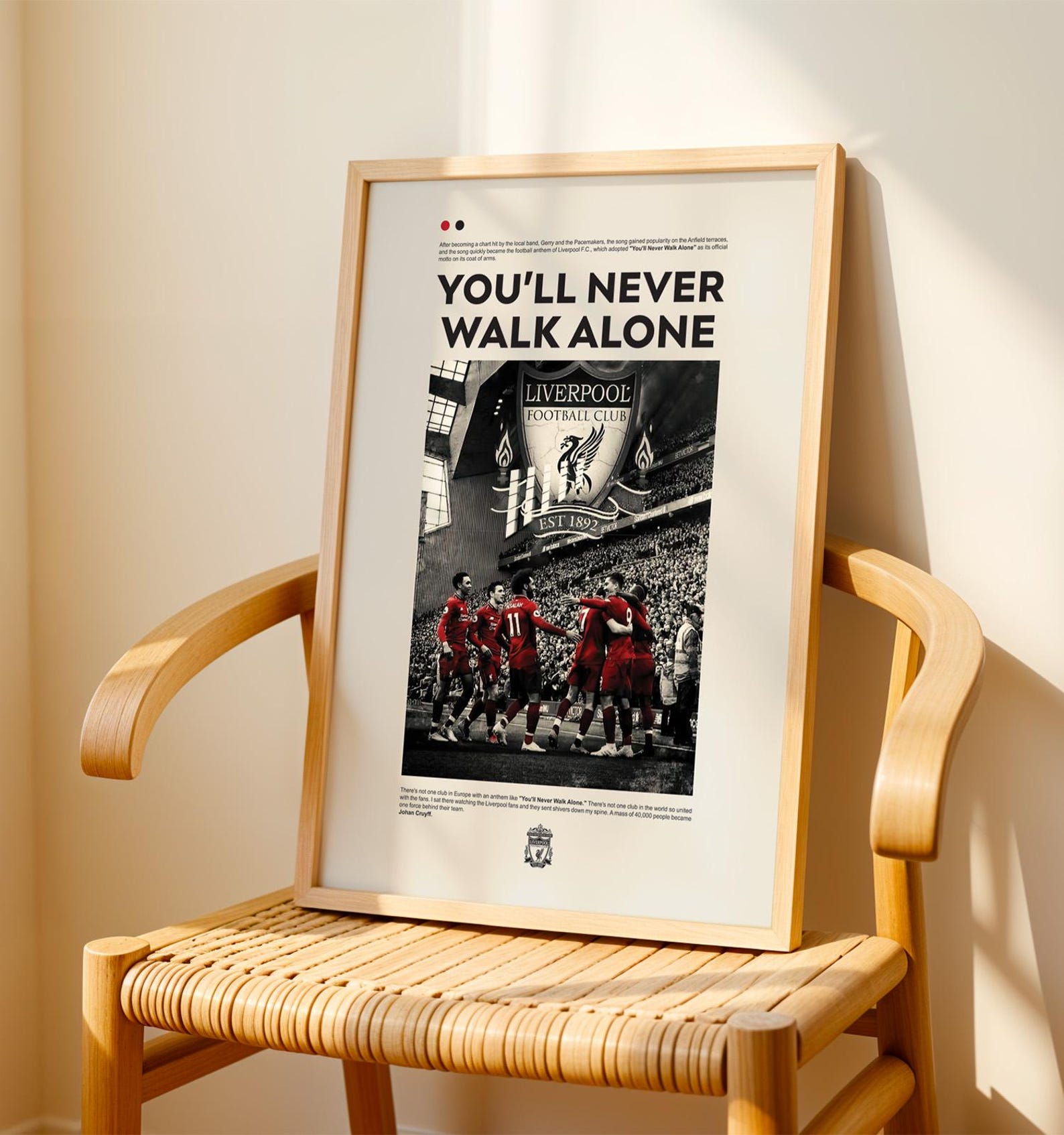 Liverpool Poster, You'll Never Walk Alone Poster, Decor of Liverpool ...
