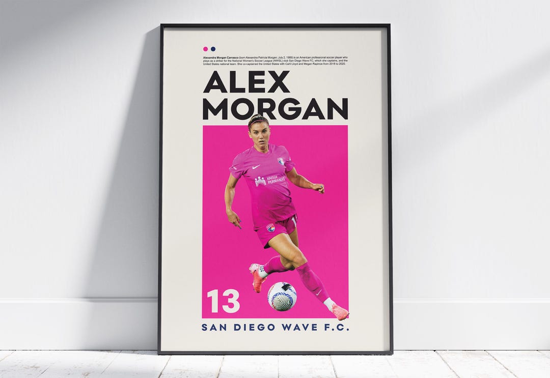 Alex Morgan Poster, San Diego Wave Poster, Alex Morgan Print Art, Gift ...
