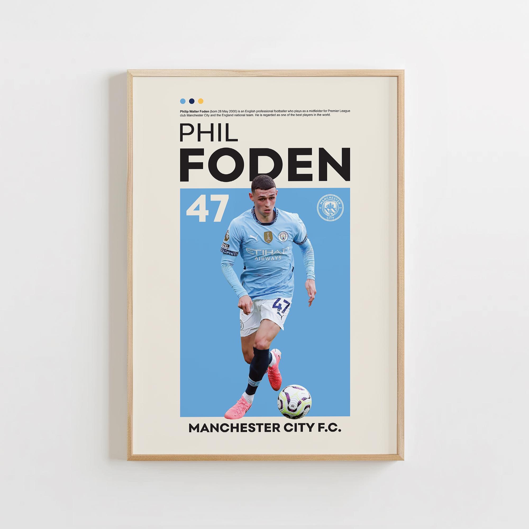 Manchester City Poster Gift Set of 4 Bundle, Manchester City Poster Set ...