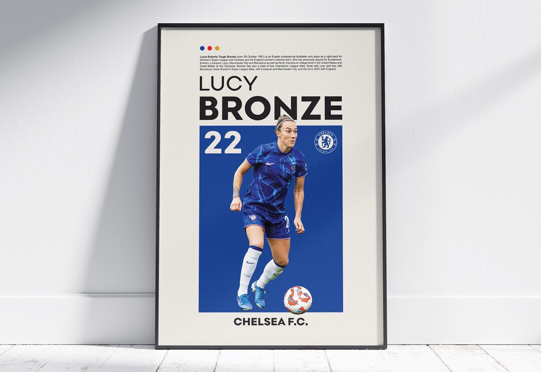 Lucy Bronze Poster, Chelsea Poster, Lucy Bronze, Print Art, Gift Poster ...