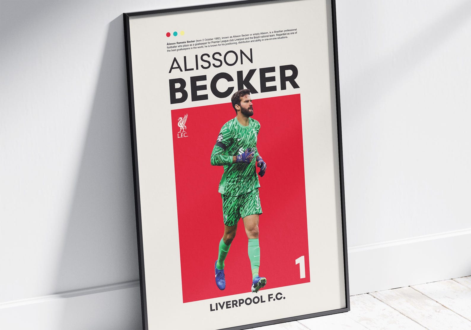 Alisson Becker Poster, Liverpool Poster, Alisson Becker Print Art, Gift ...