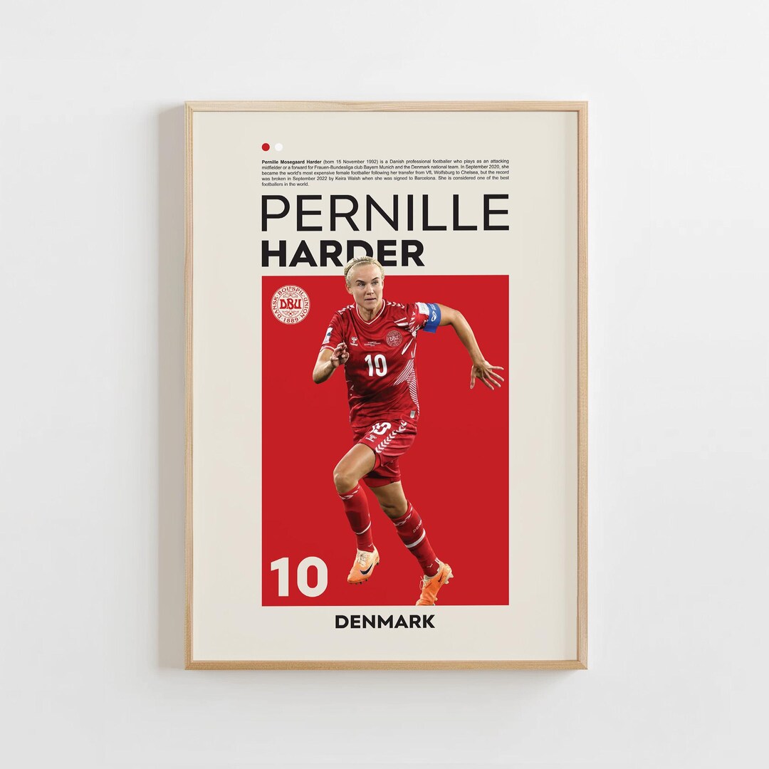 Pernille Harder Poster, Denmark Poster, Pernille Harder Print Art, Gift ...