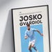 Josko Gvardiol Poster, Manchester City Poster, Josko Gvardiol Print Art ...