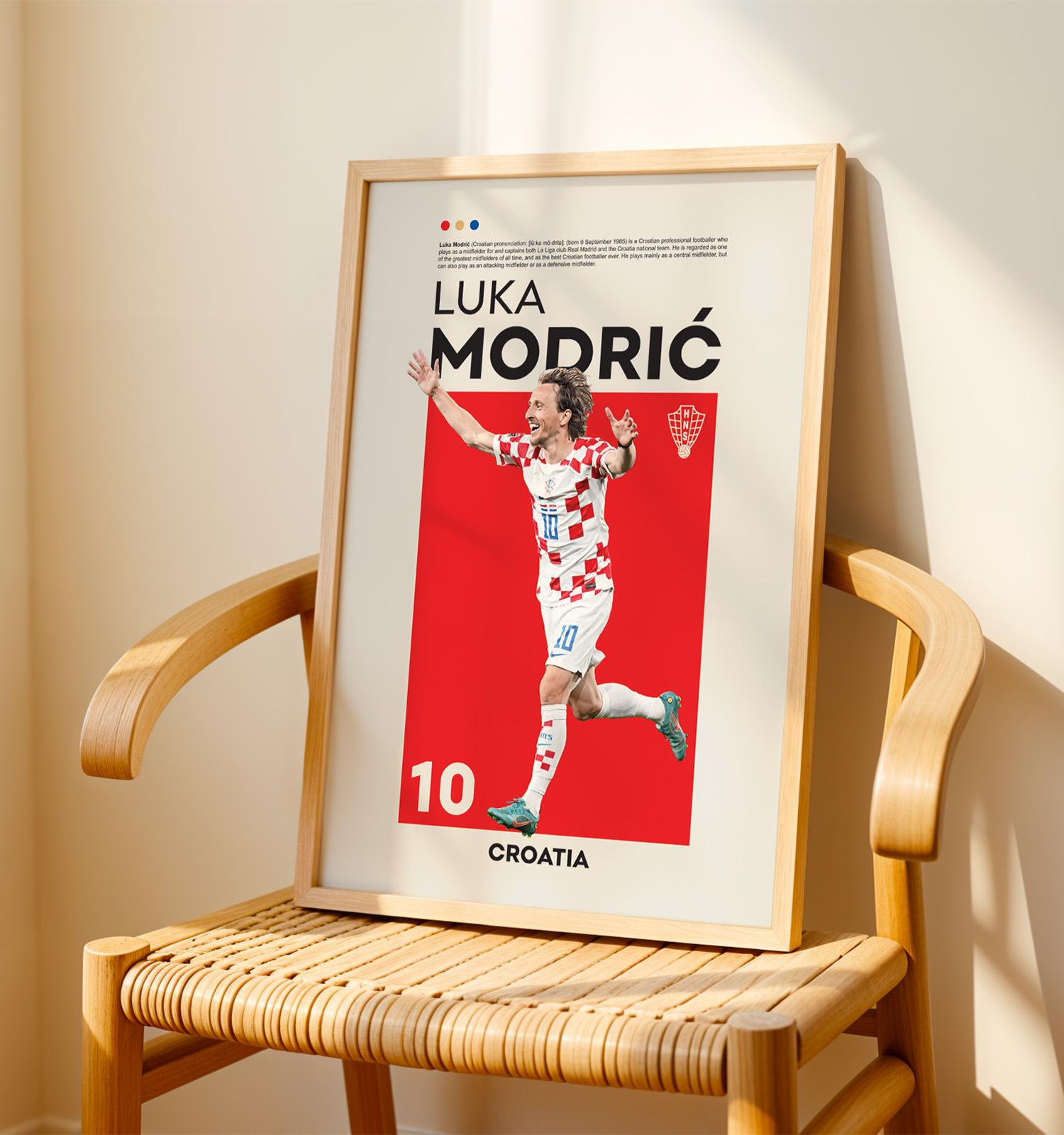 Luka Modric Poster, Croatia Poster, Luka Modric Print Art, Gift Poster ...