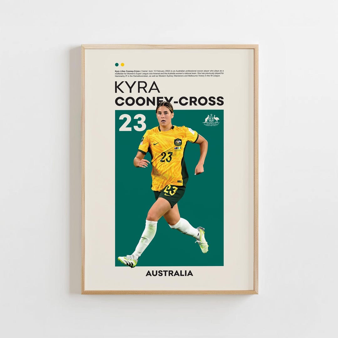 Kyra Cooney-cross Poster, Australia Poster, Kyra Cooney-cross Print Art ...