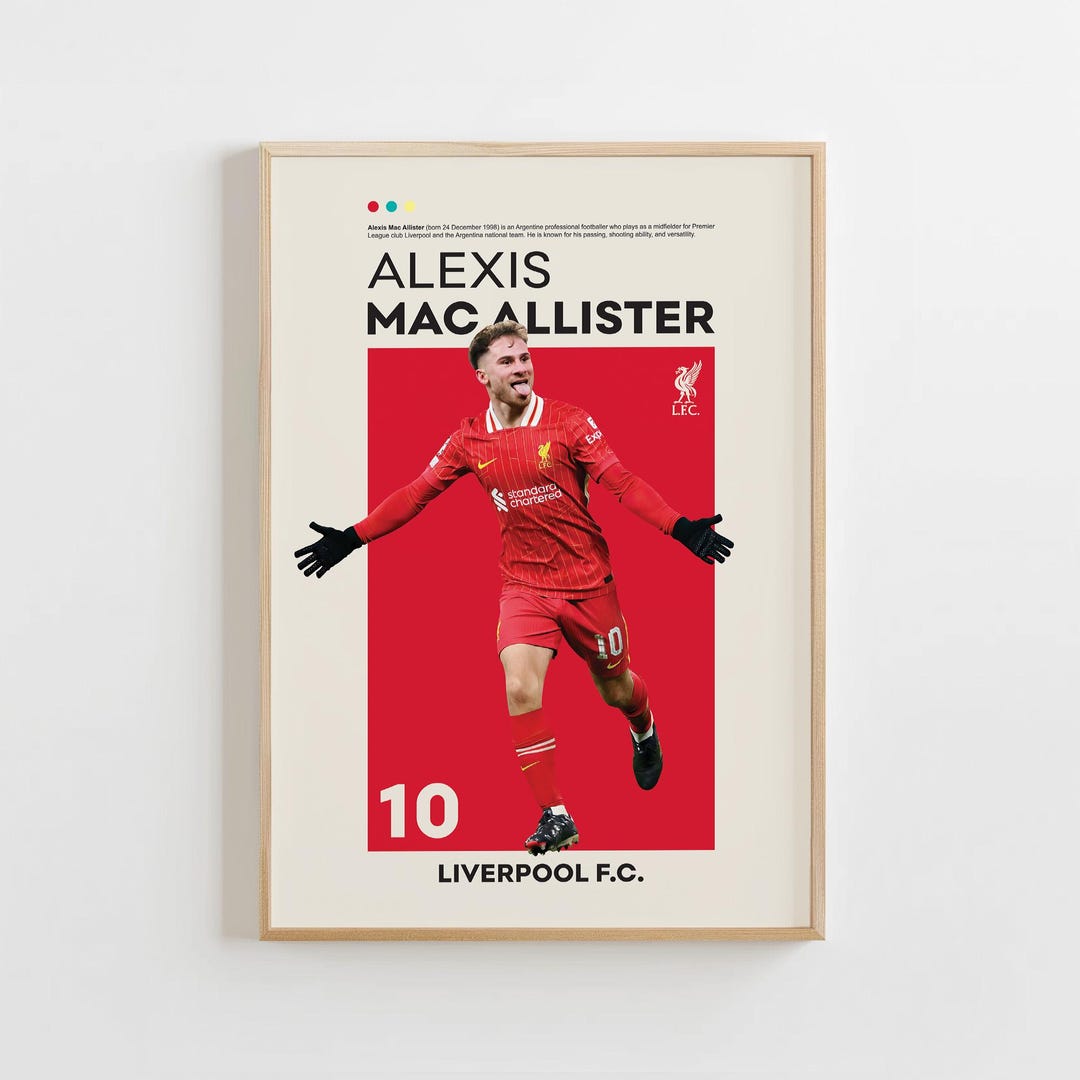 Alexis Mac Allister Poster, Liverpool Poster, Alexis Mac Allister Print ...