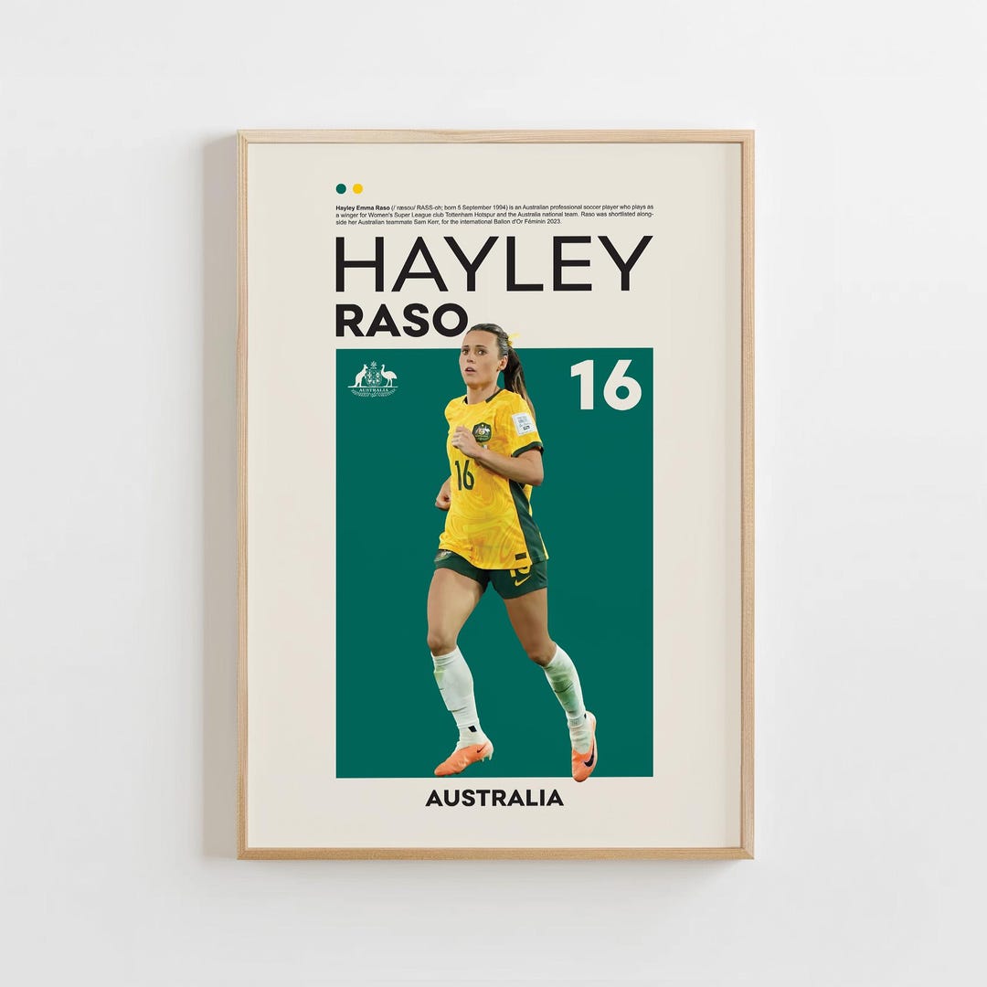 Hayley Raso Poster, Australia Poster, Hayley Raso Print Art, Gift ...
