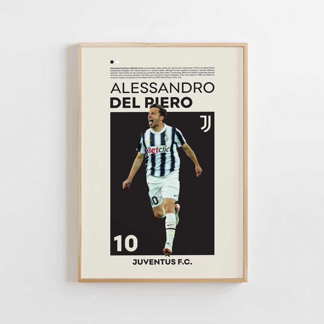 Alessando Del Piero Poster, Juventus Poster, Alessando Del Piero Print ...
