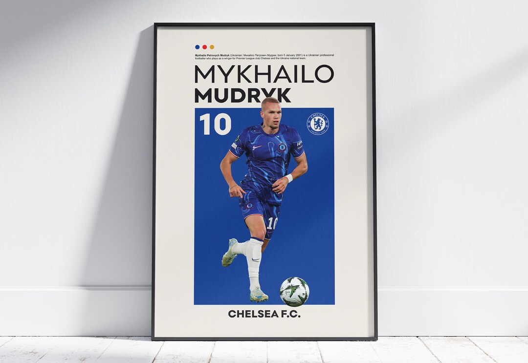 Mykhailo Mudryk Poster, Chelsea Poster, Mykhailo Mudryk Print Art, Gift ...