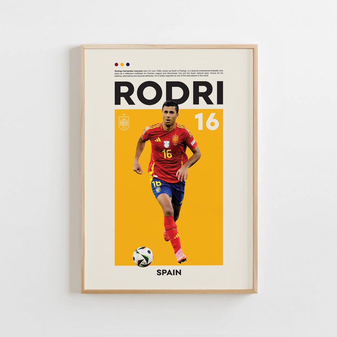 Rodri Poster, Spain Poster, Rodri Print Art, Gift Poster, Spanish ...