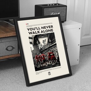 Liverpool Poster, You'll Never Walk Alone Poster, Decor of Liverpool ...