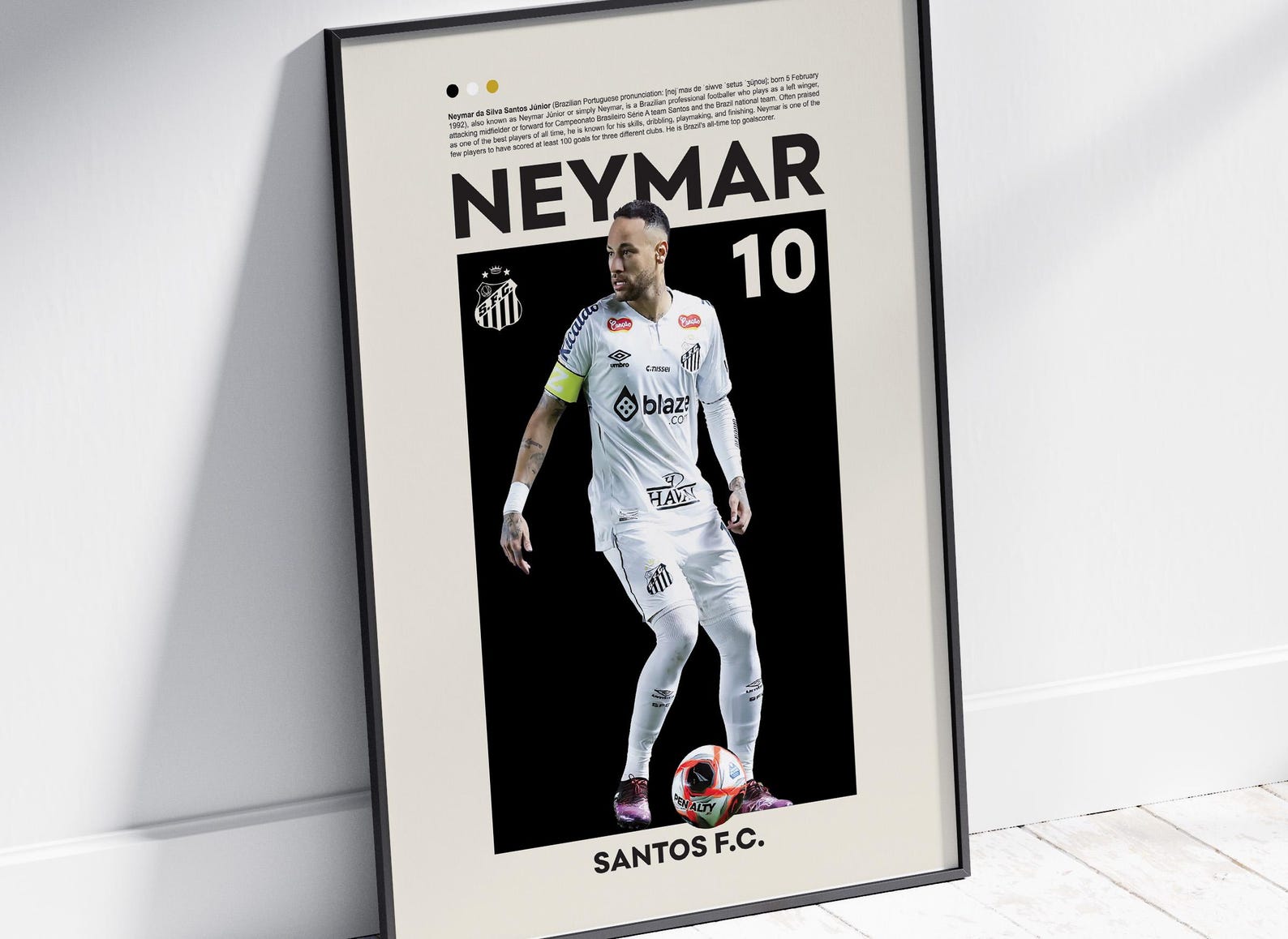 Neymar Poster, Santos Poster, Neymar Print Art, Gift Poster, Brazilian ...