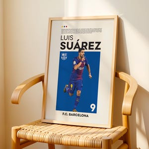 Luis Suarez Poster, Barcelona Poster, Luis Suarez Print Art, Gift ...