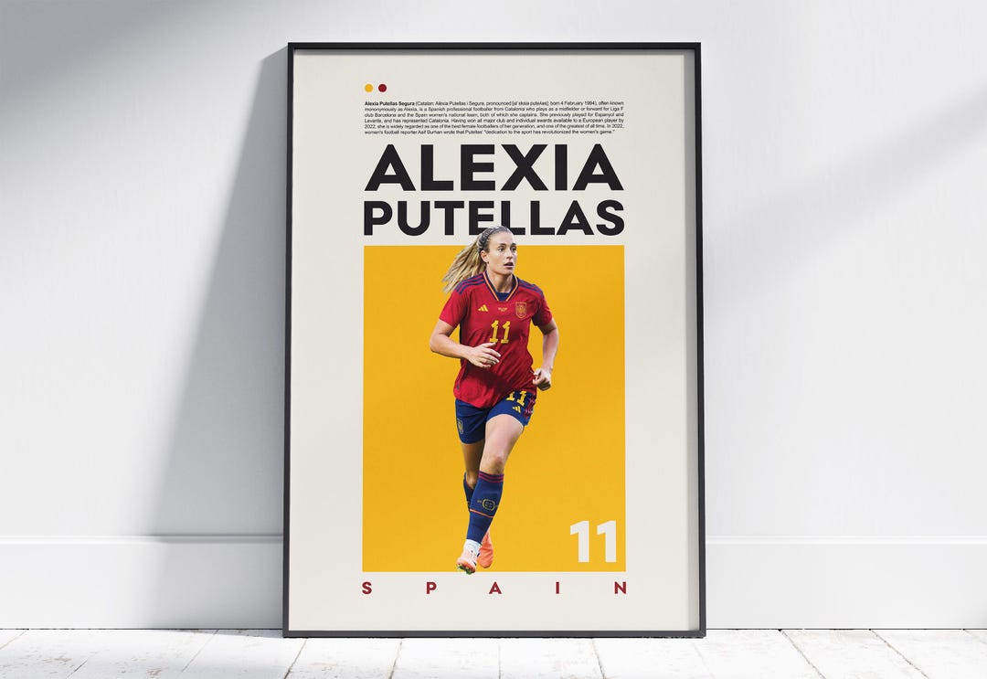 Alexia Putellas Poster, Spain Poster, Alexia Putellas Print Art, Gift ...