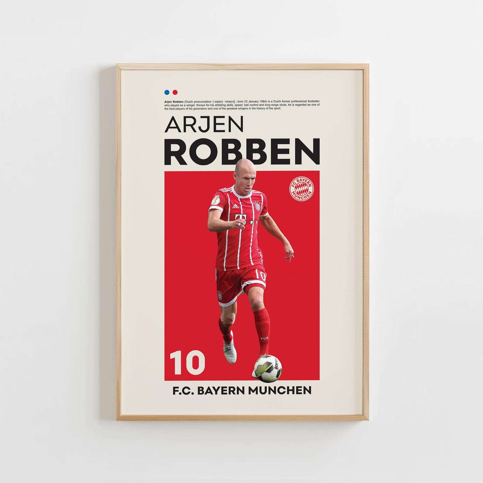 Arjen Robben Poster, Bayern Munchen Poster, Arjen Robben Print Art ...