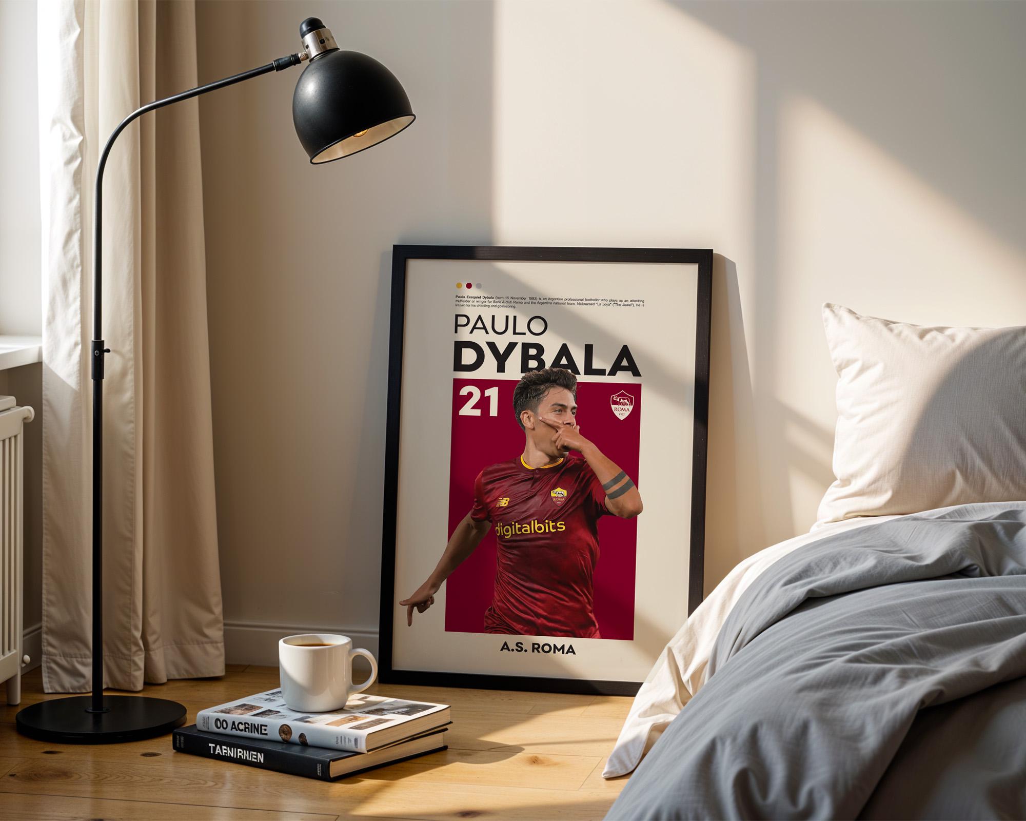 Paulo Dybala Poster, Roma Poster, Paulo Dybala Print Art, Gift Poster ...