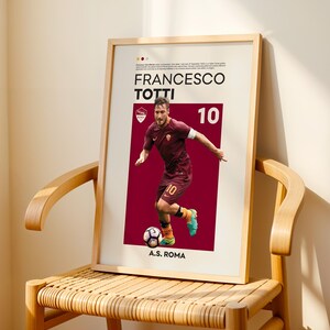 Francesco Totti Poster, Roma Poster, Francesco Totti Print Art, Gift ...