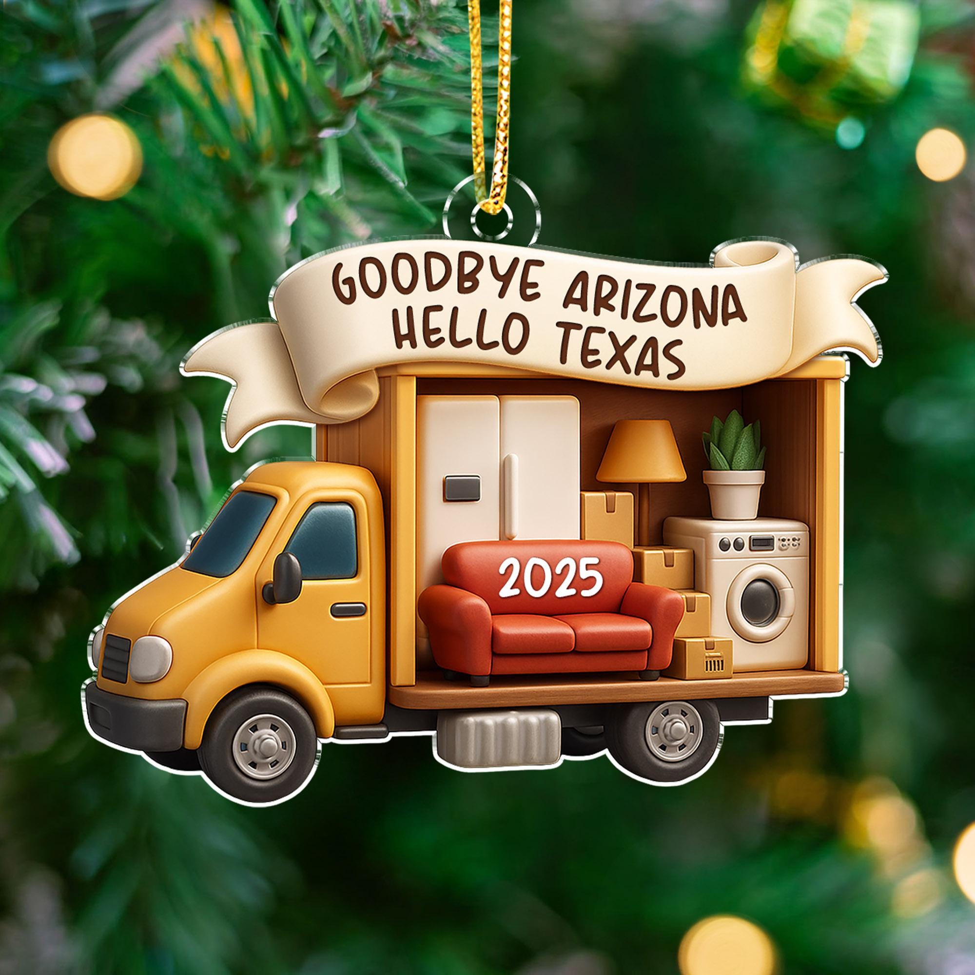 Moving Van Christmas Ornament: Moving Home 2025 Keepsake, New Home ...