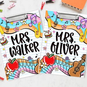Custom Music Teacher Clipboard, Back to School Gift for Music Teacher ...
