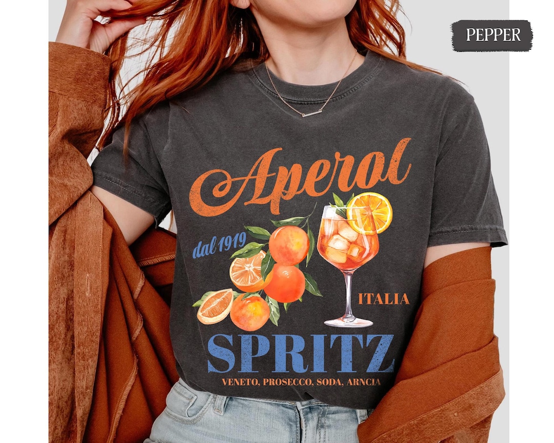 Aperol Spritz Drink Shirt, Italy Summer Shirt, Italian Cocktail, Girl ...