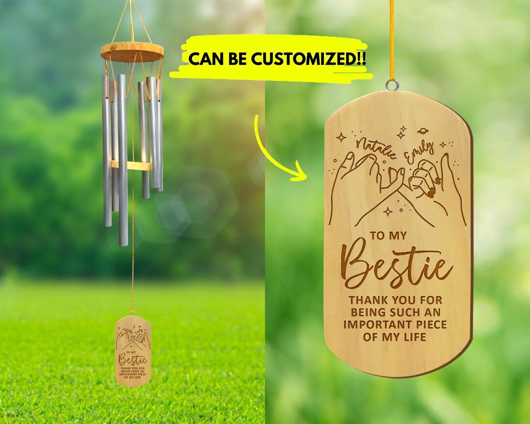 Friendship Wind Chime, Best Friend Gift, Coworker Leaving Gift ...