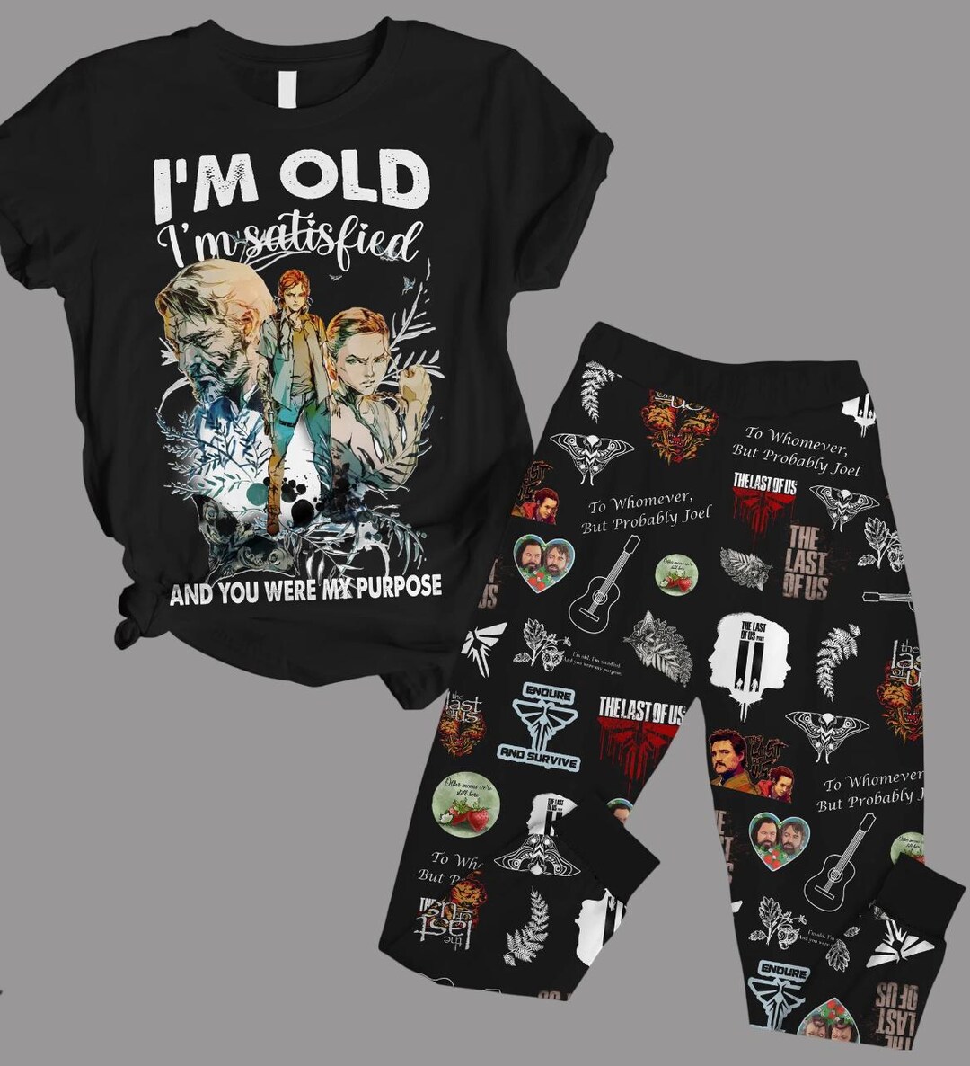 Vintage the Last of Us Season 2 Pajamas Set, the Last of Us Clicker ...