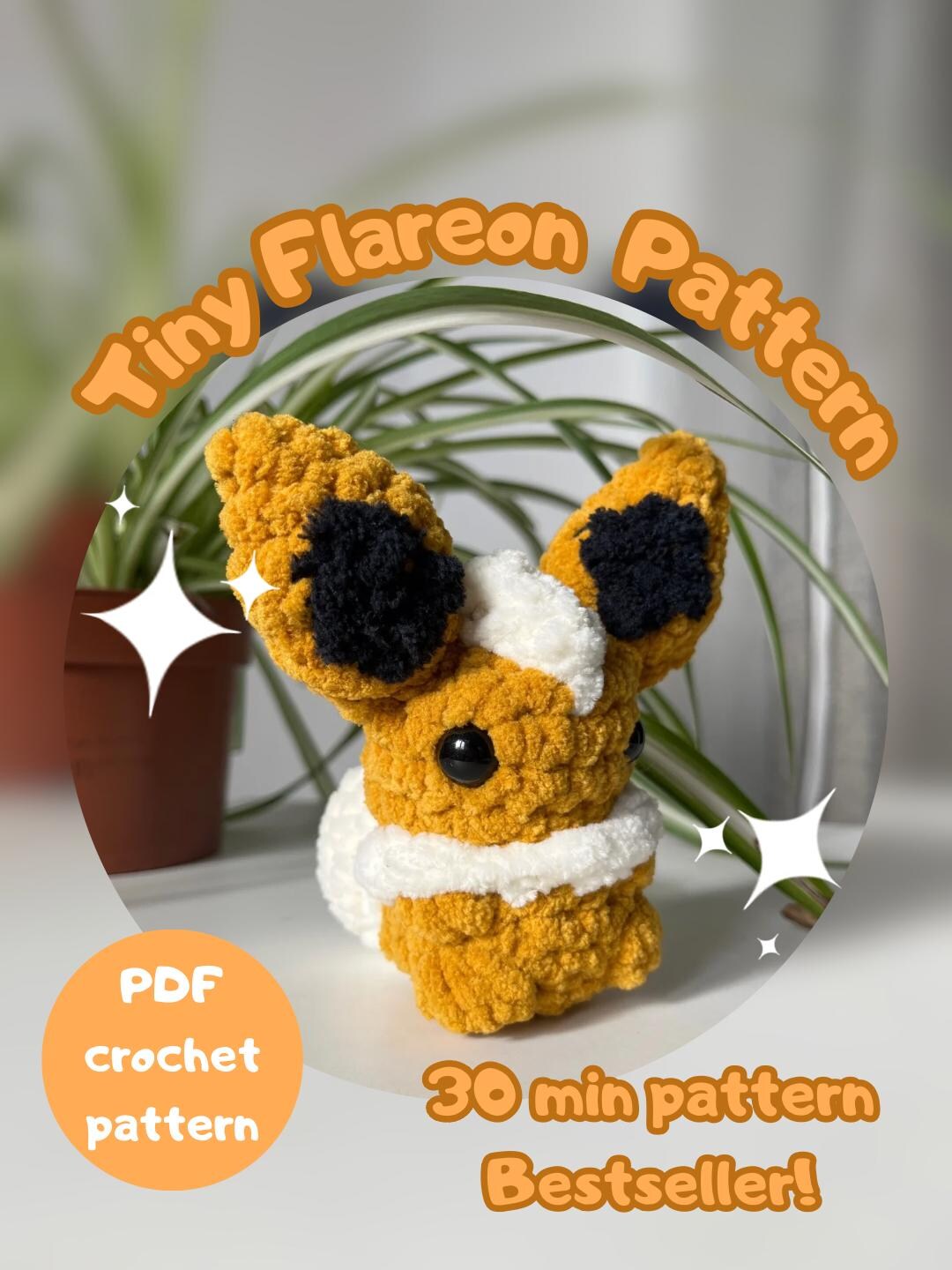 Flareon Inspired Crochet Pattern, PDF Pokémon Pattern, Eeveelution ...