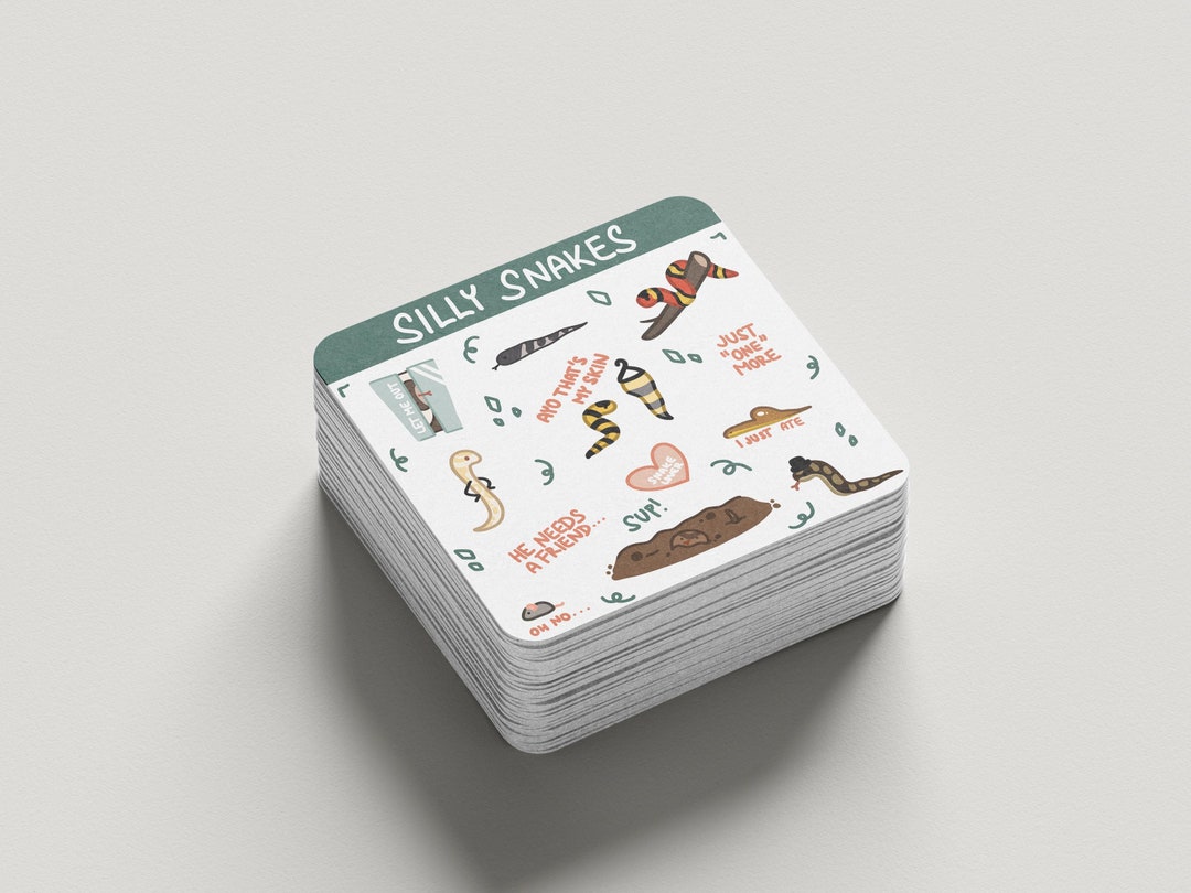 Silly Snakes Cute Stickersheet Meme Cute Stickers, Scrapbooking Vinyl ...