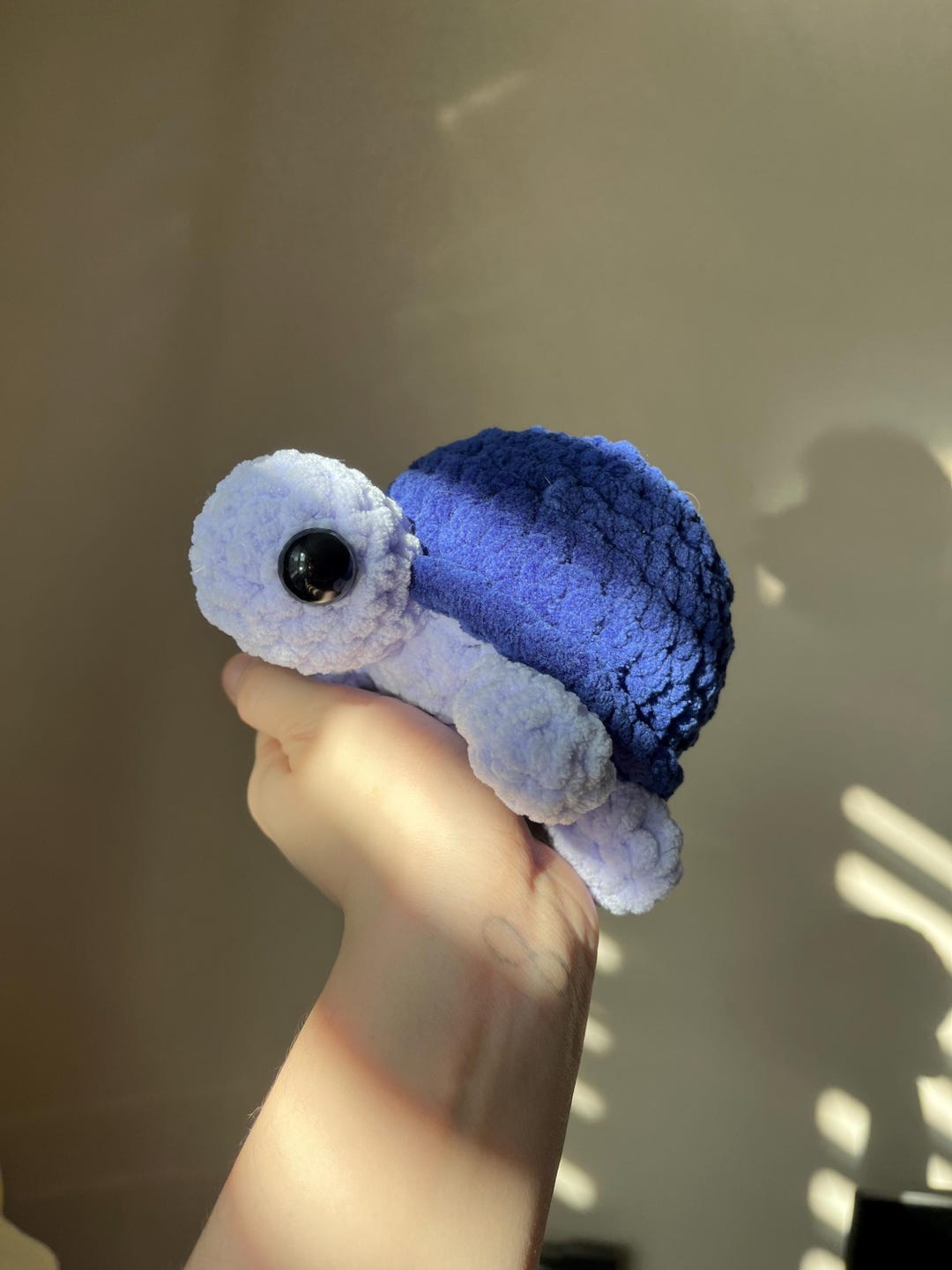 Personalized Crochet Tortoise Plush, Sea Creature Blue Turle Squishy ...