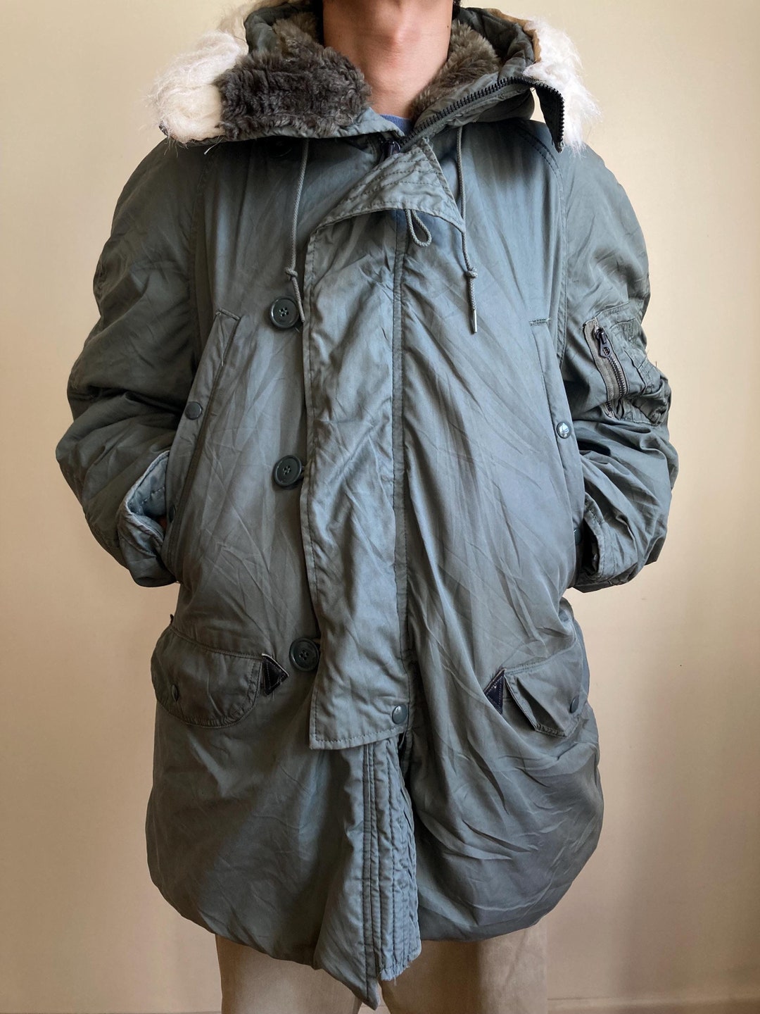 Vintage N3B Hooded Parka Jacket Military USA Made Size Medium - Etsy