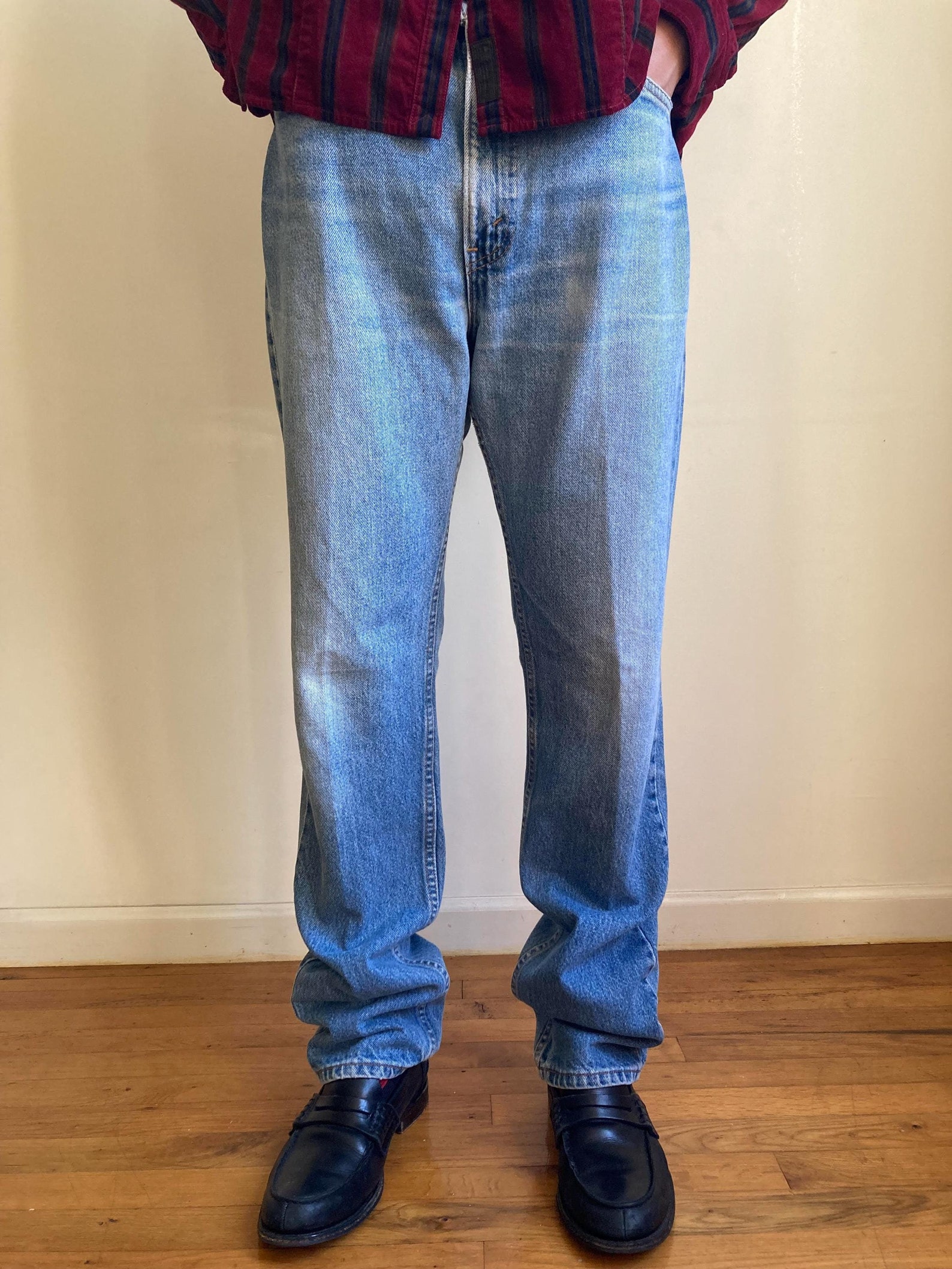 90s Levi's 505 Made in USA W34 L34 Orange Tab - Etsy
