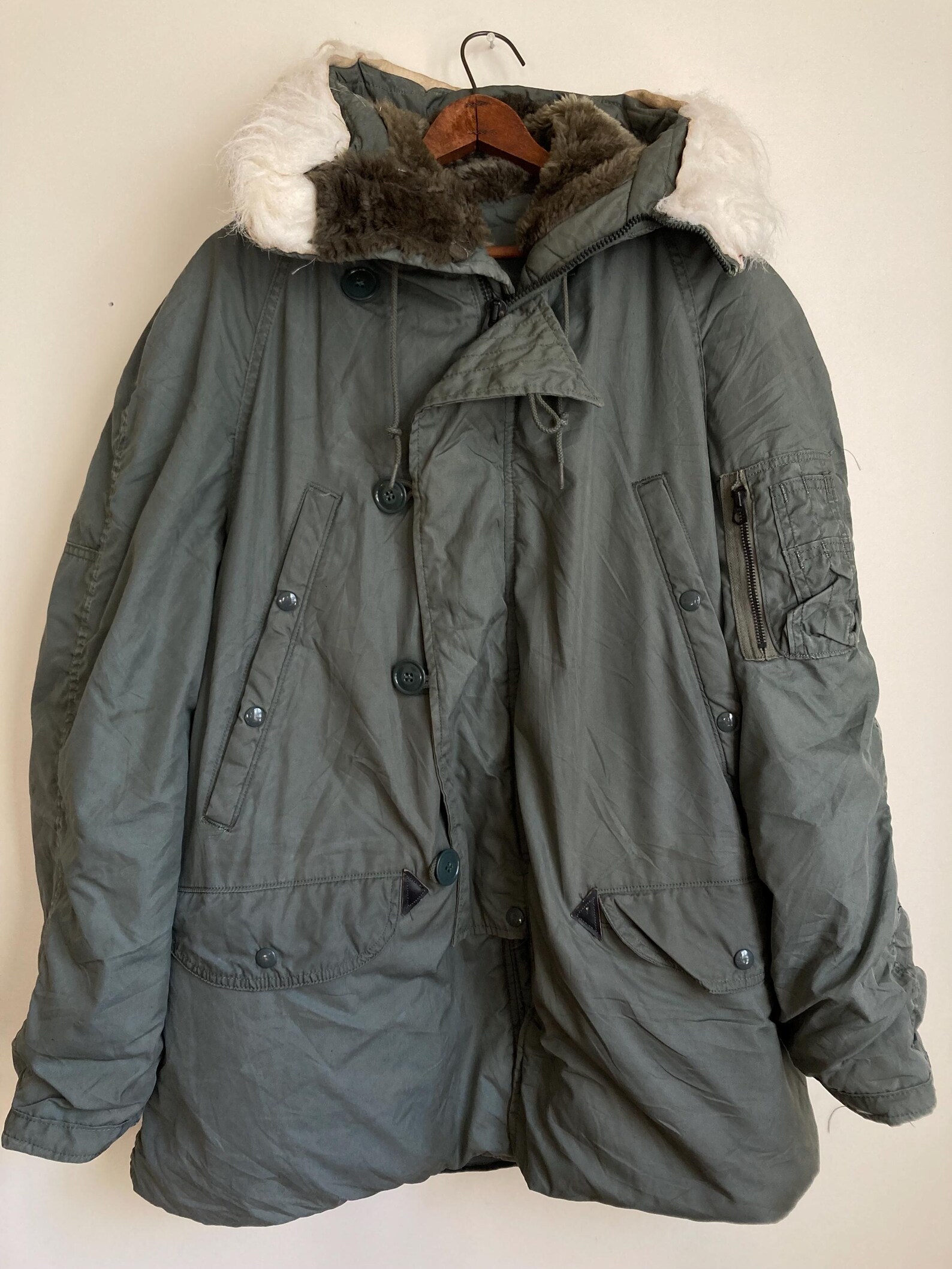 Vintage N3B Hooded Parka Jacket Military USA Made Size Medium - Etsy