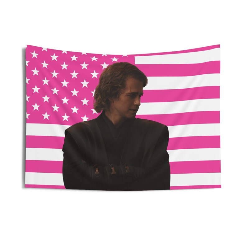 Anakin Skywalker Side View Portrait Tapestries, Anakin Skywalker Pink ...