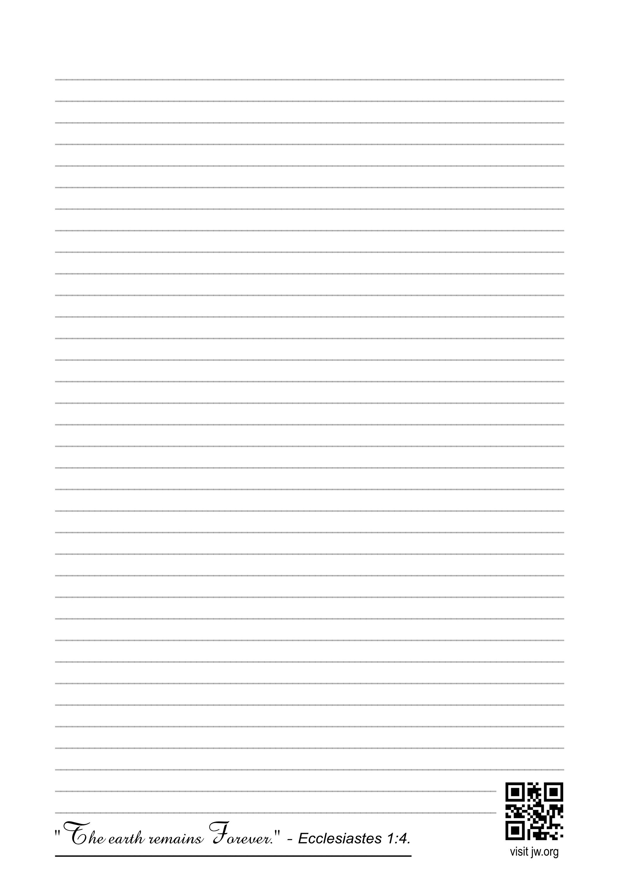 A4 Writing Paper With JW QR Code - Various Designs - Etsy UK