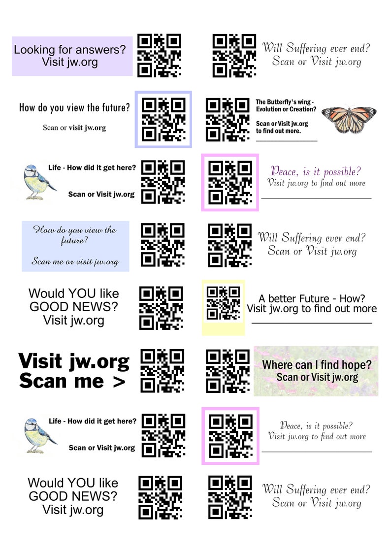 JW QR Code Large Stickers - A Better World is Near / JW Mix - Etsy