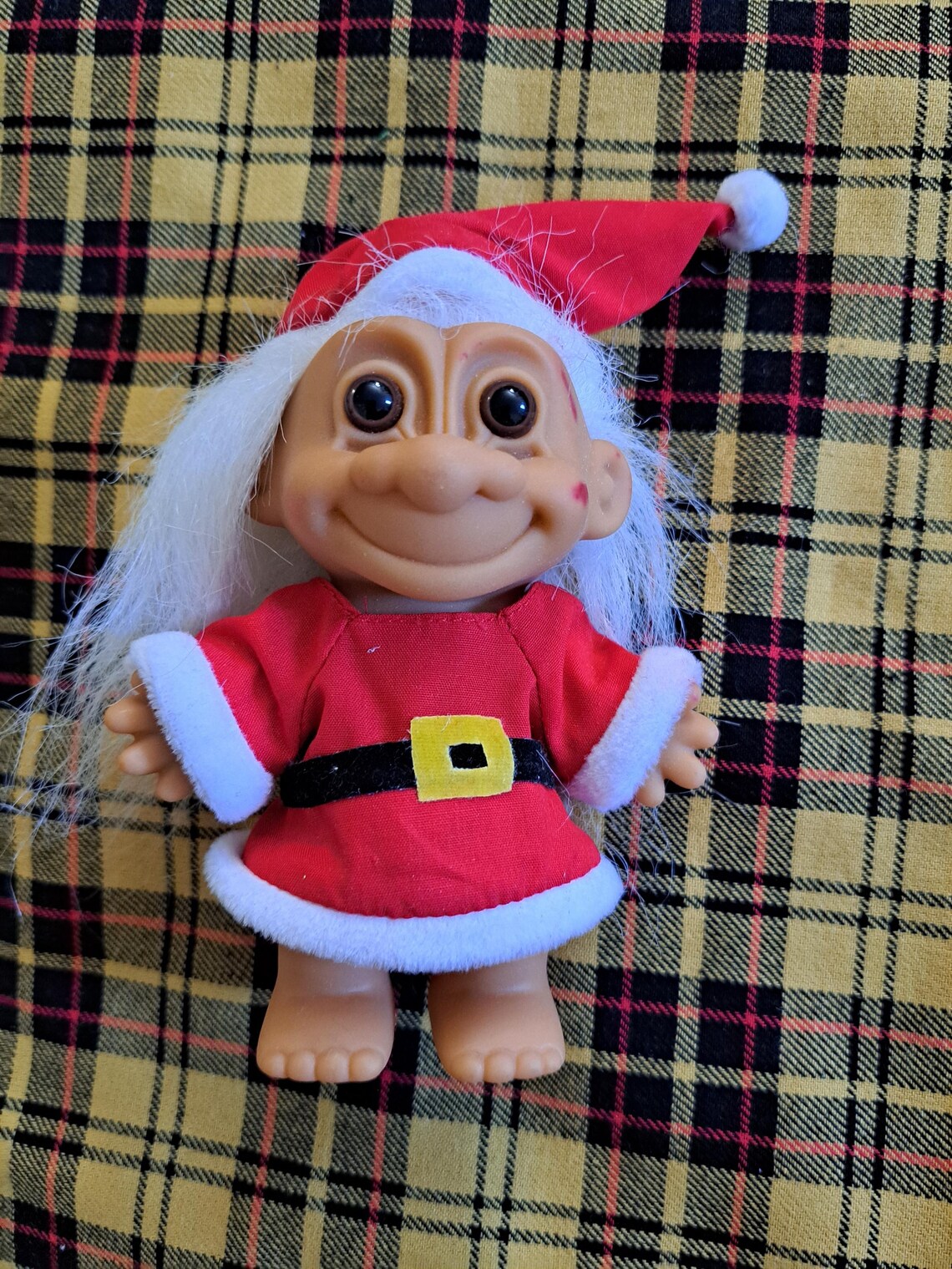 Vintage Trolls Santa Doll, White Hair - Etsy